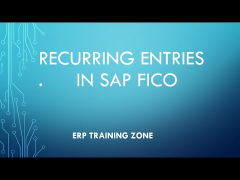 Recurring Entries in SAP FICO - YouTube