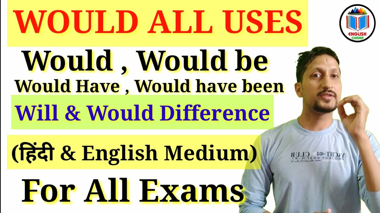WOULD All Uses || WILL & WOULD Difference || WOULD, Would be, Would ...