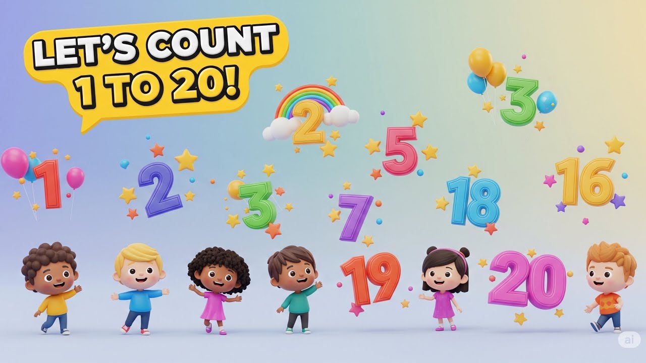 Learn to Count 1 to 20 | Fun Numbers Song for Kids! #CountingFun # ...