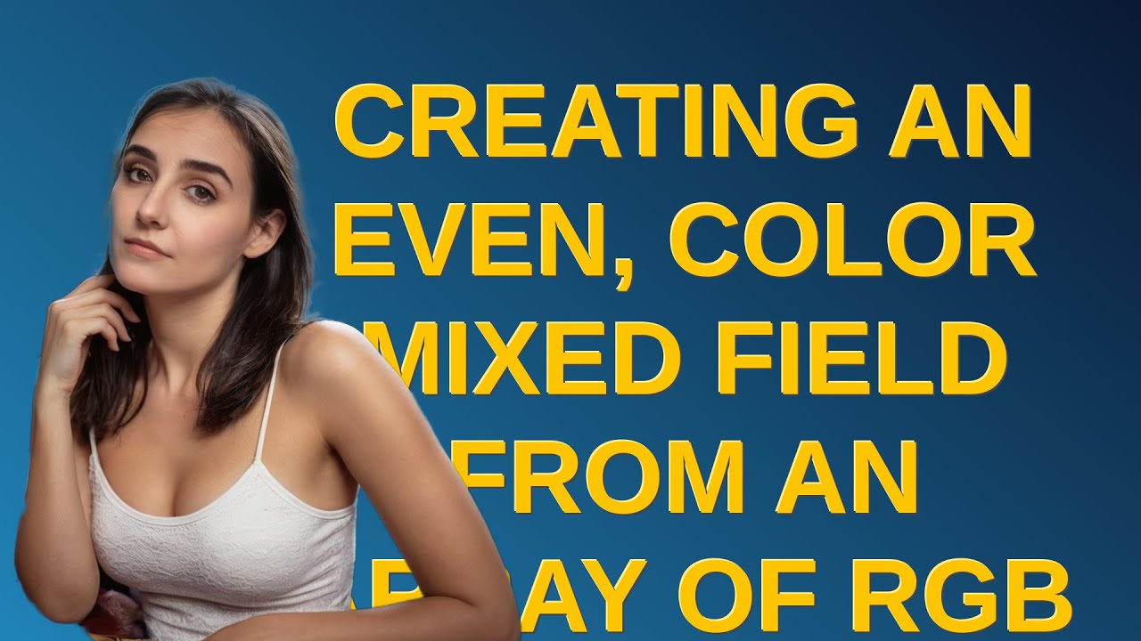 Electronics: Creating an even, color mixed field from an array of RGB ...