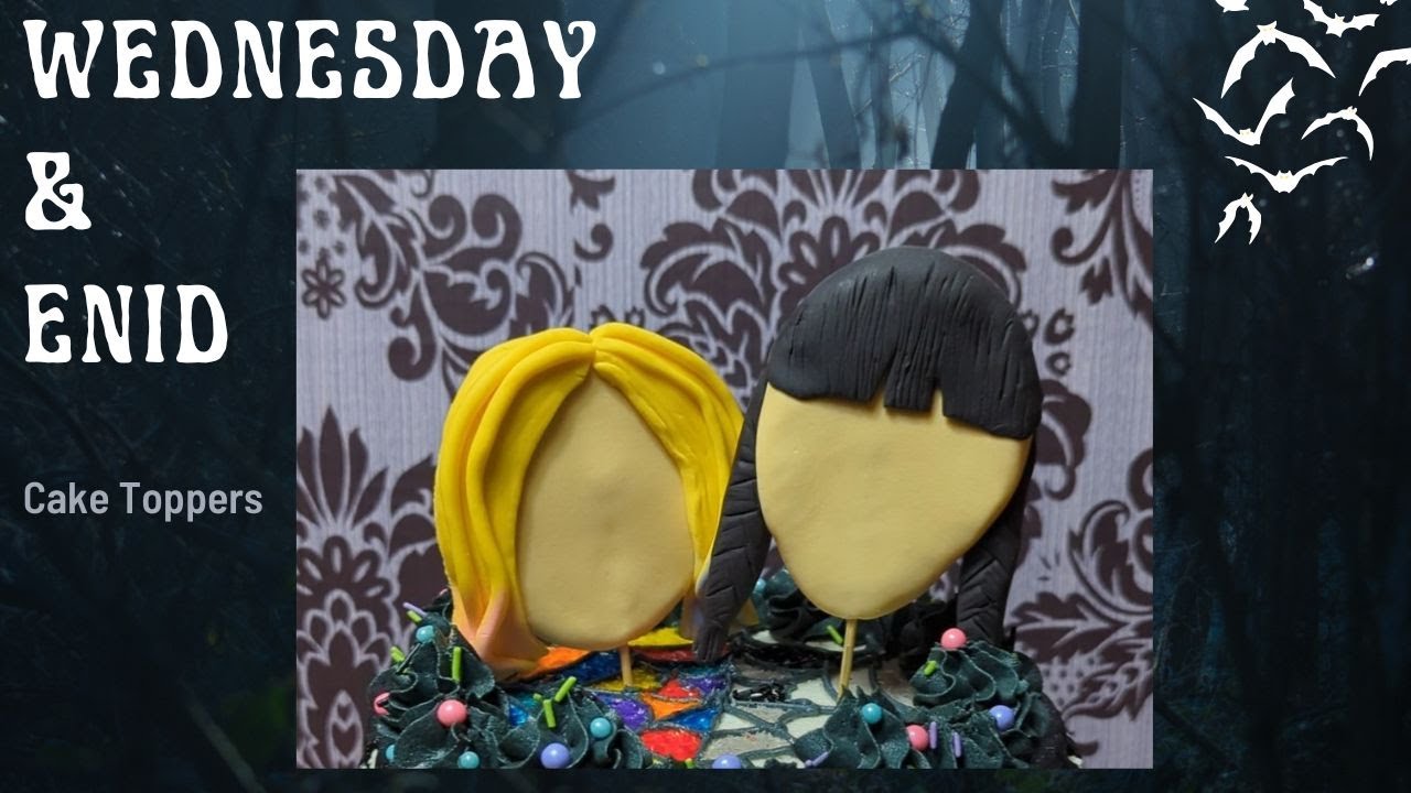 Wednesday & Enid Silhouette Cake Toppers - YouTube