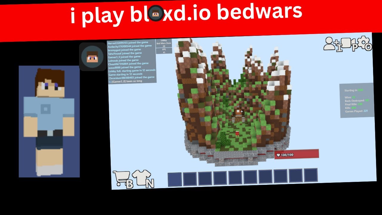 i started gaming|i play bloxd.io bed wars in my favourite map - YouTube
