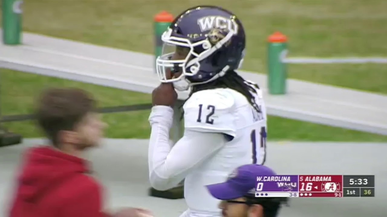 Xavier McKinney 81 yard interception return for TD - YouTube
