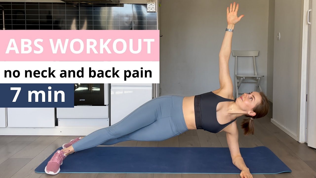 7 min ABS WORKOUT - no neck and back pain #abs #absworkout #homeworkout ...