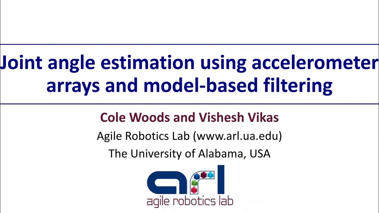 Joint angle estimation using accelerometer arrays and model-based filtering - YouTube