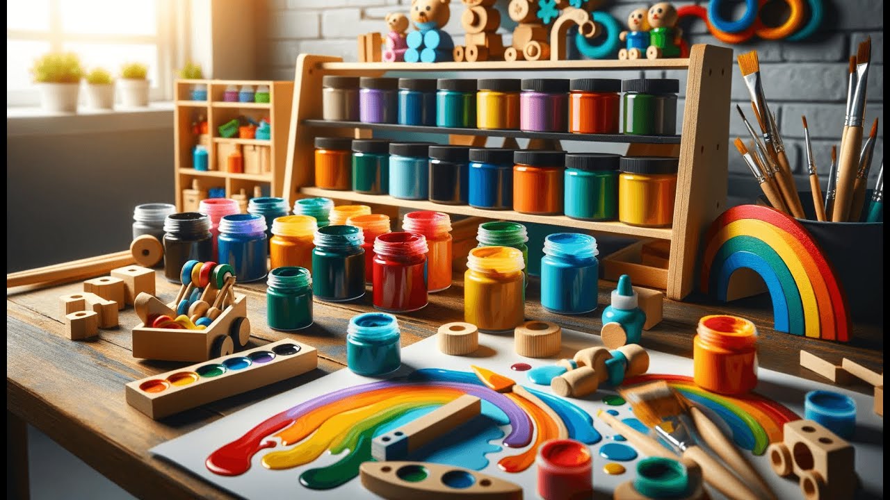 🎨Best Paint for Wood Toys | Shuttle Art 80 Colors Acrylic Paint🎨 - YouTube