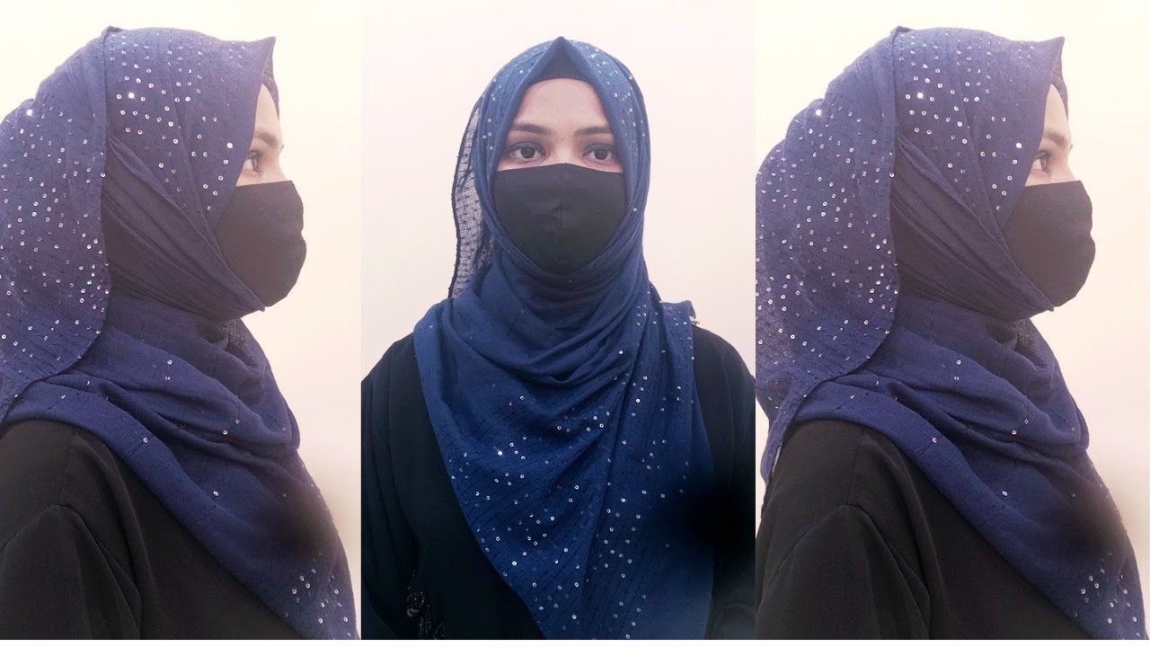 Simple Hijab Style for Daily Use ♥️ Hijab Tutorial With Mask 🧕 - YouTube
