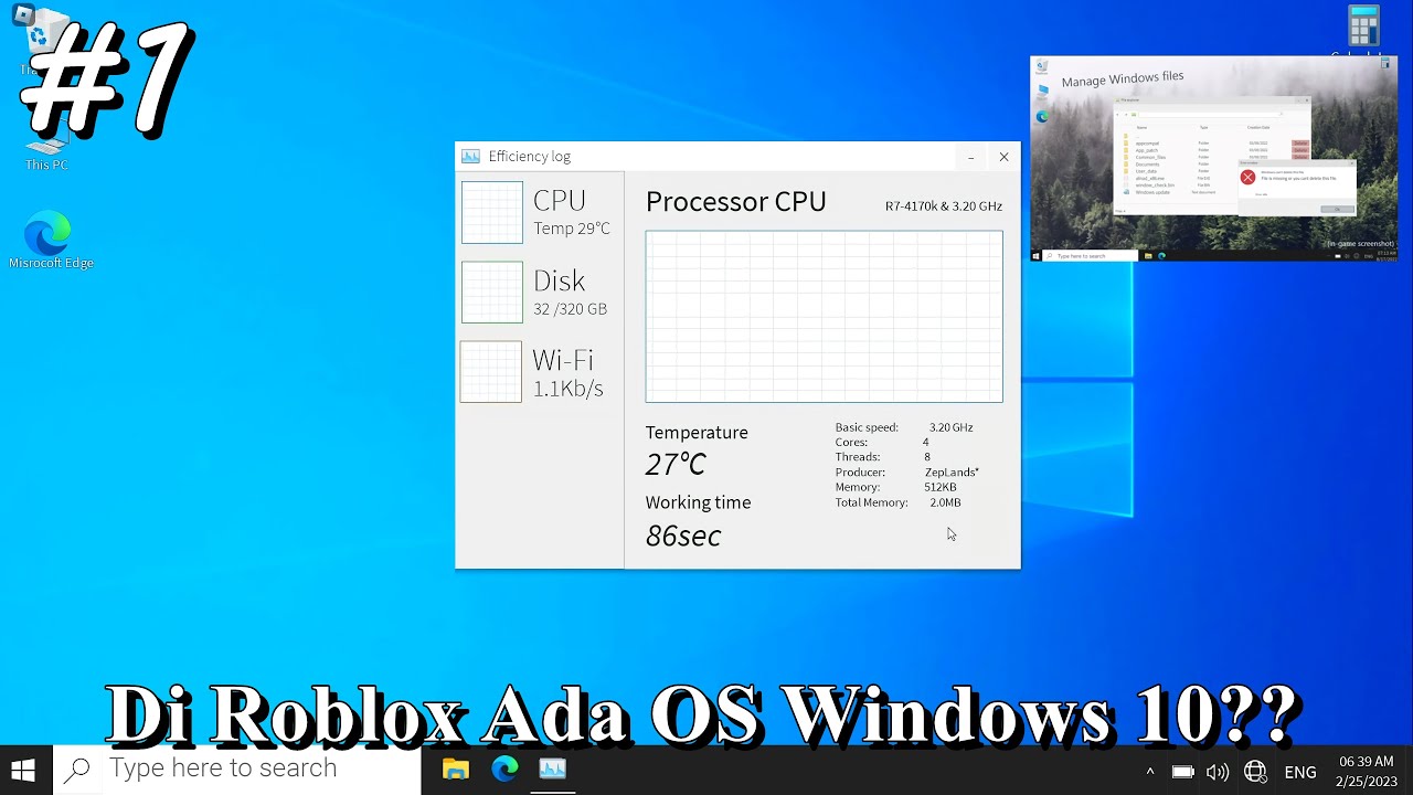 Di Roblox Ada Windows 10??? | Roblox Windows 10 OS Indonesia - Part 1 ...