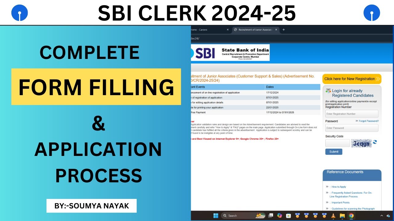 SBI CLERK Form fill up 2024-25 Complete Application Process | SBI Clerk ...