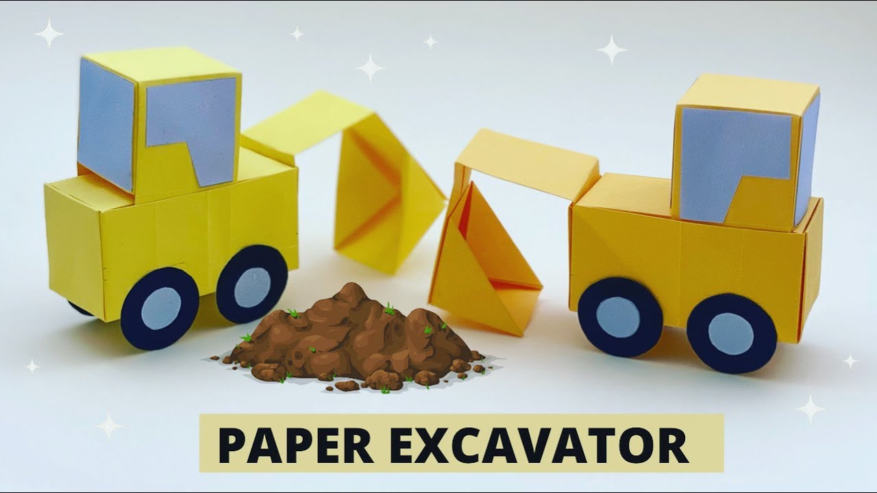 How To Make Paper Toy EXCAVATOR For Kids / Nursery Craft Ideas / Paper ...