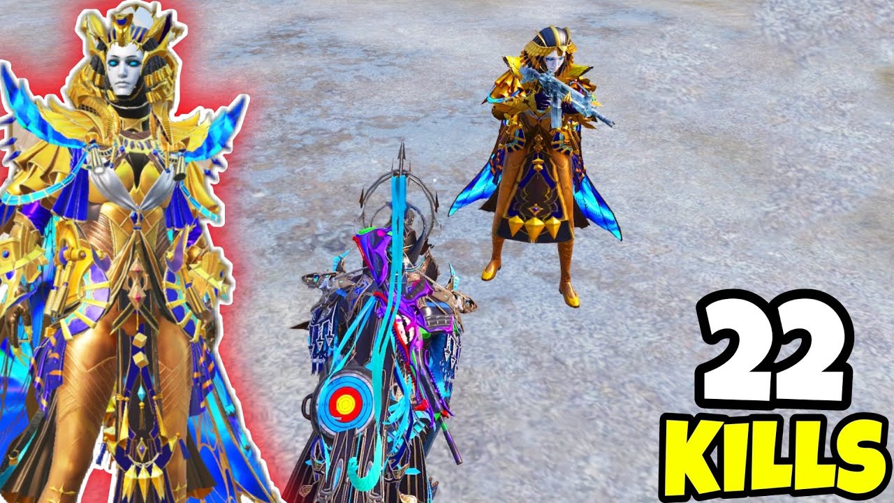 Challenge Against Female Pharaoh X-Suit in BGMI • (22 KILLS) • BGMI ...