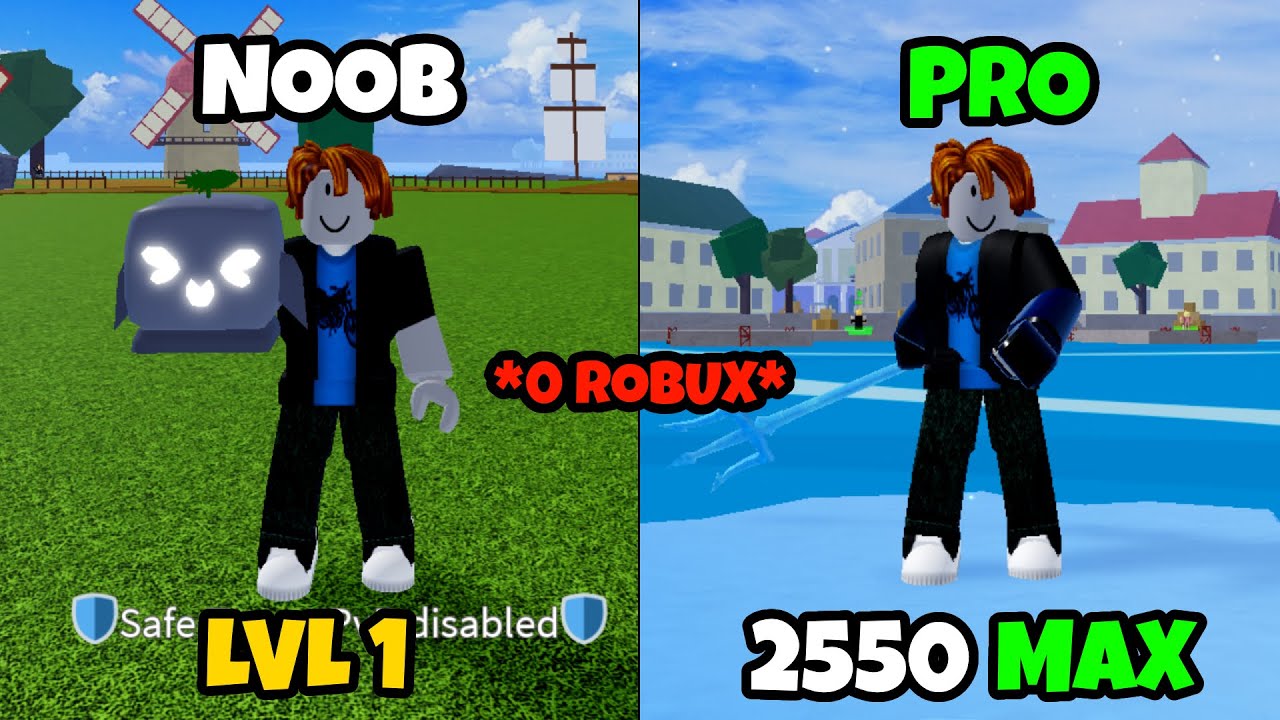 Noob to Pro in Blox Fruits Part 1 *0 ROBUX* | Roblox - YouTube