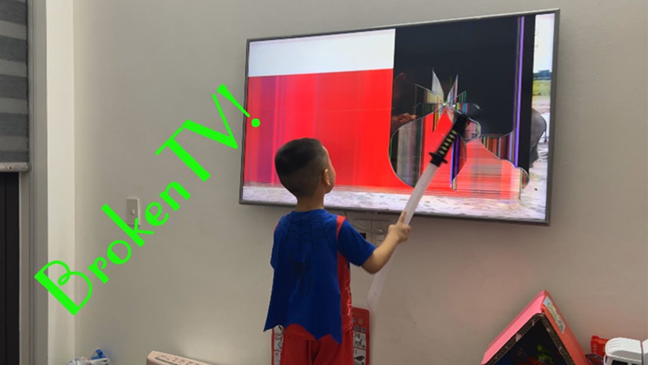 Angry son smashed TV. Dad fixed broken TV | Broken TV | TV broken ...