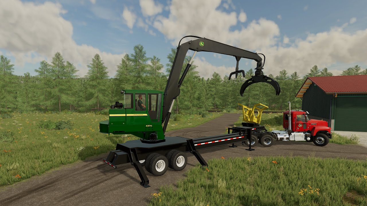 FS22 Mods - John Deere 437D Delimber on ModHub for PC/MAC - YouTube