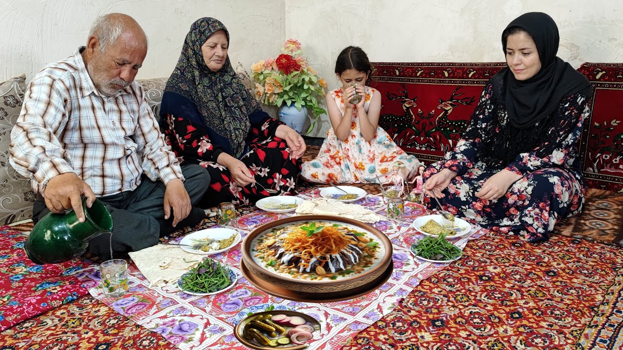 Ancient Iranian Village Dishes | Cooking Traditional Kashk-e Bademjan ...