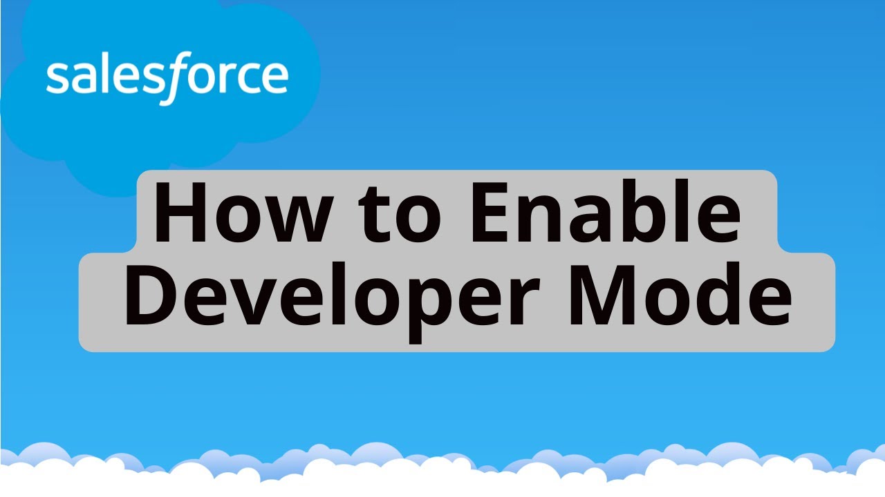 Tutorial 2 How To Enable Developer Mode In Visualforce Youtube