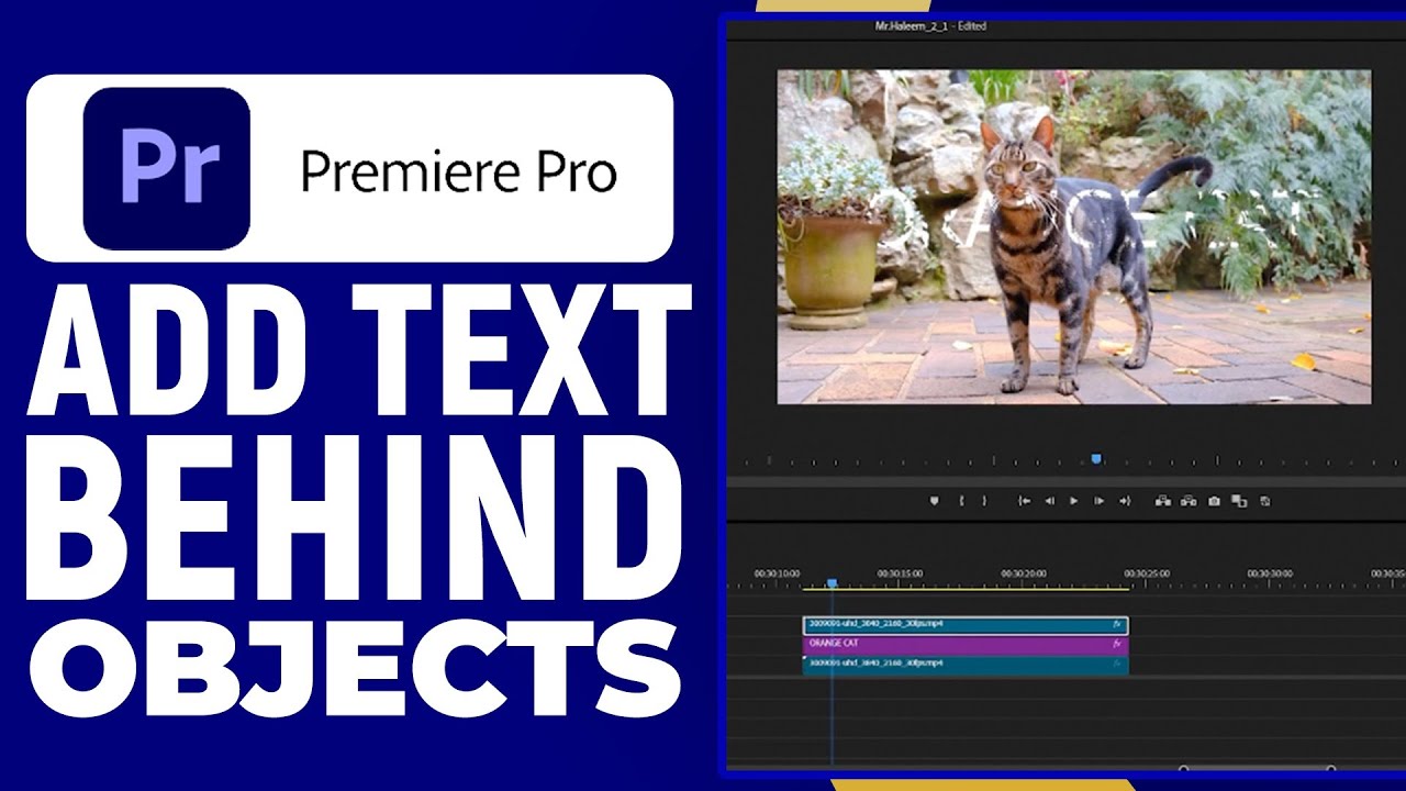 How To Add Text Behind Objects In Premiere Pro | Premiere Pro Tutorial ...