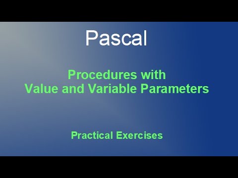 தமிழில் Pascal| Procedure with parameters| Value Parameter| Variable ...