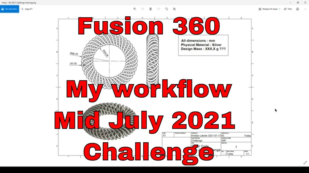 Fusion 360 - Mid July 2021 Challenge My Workflow - YouTube