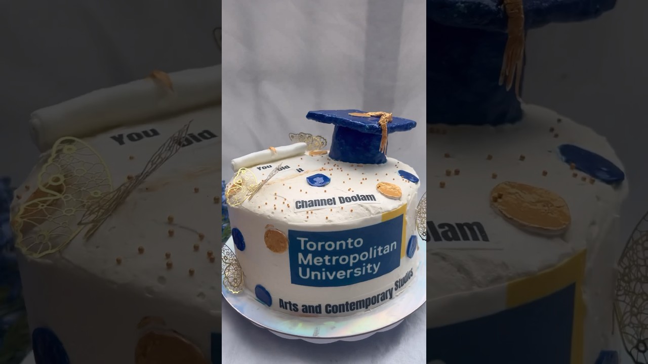 Graduation Cake🎊 |Grafuation Cake ideas | TMU Cake - YouTube