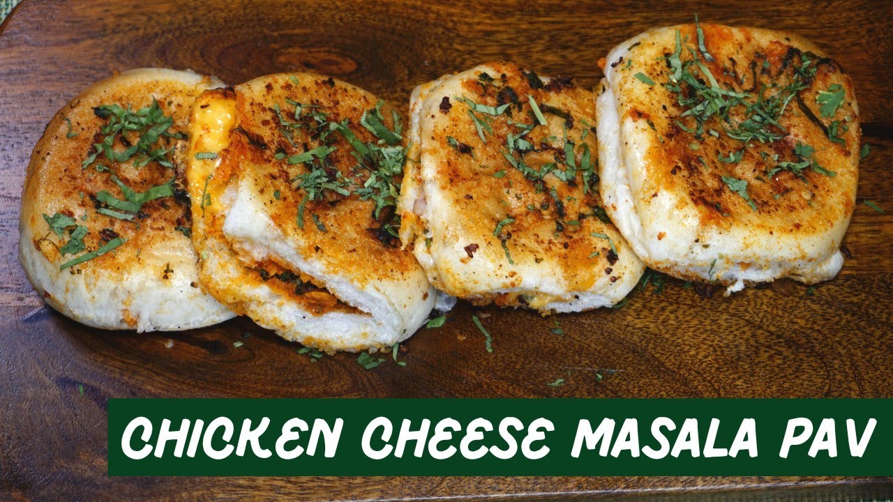 Chicken Cheese Masala Pav | Cheesy Masala Pav Without Oven | Satyajit's ...