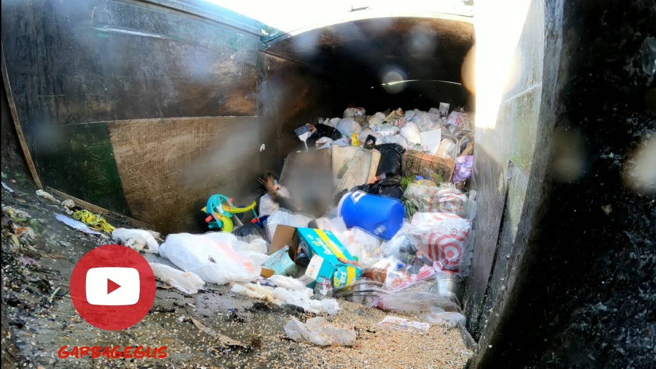 Inside Waste Management front load garbage truck - YouTube