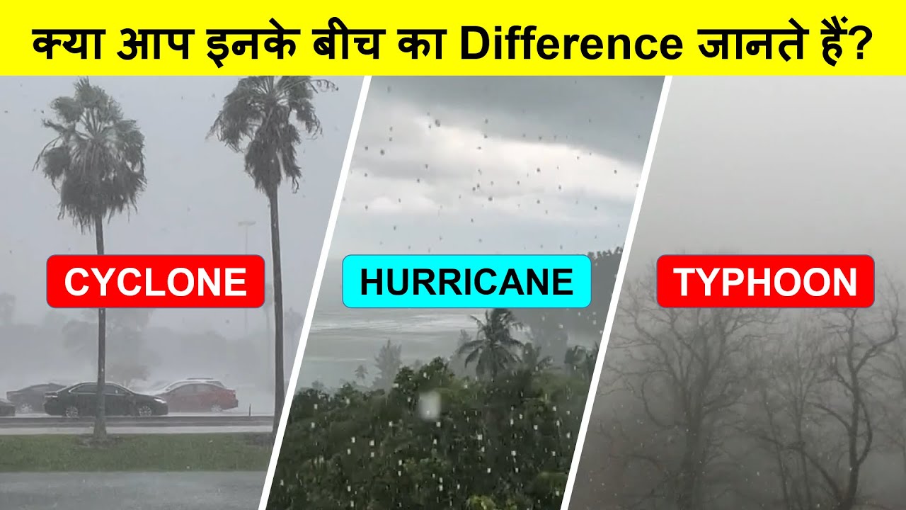 Difference Between Cyclone, Hurricane and Typhoon | Cyclone vs ...