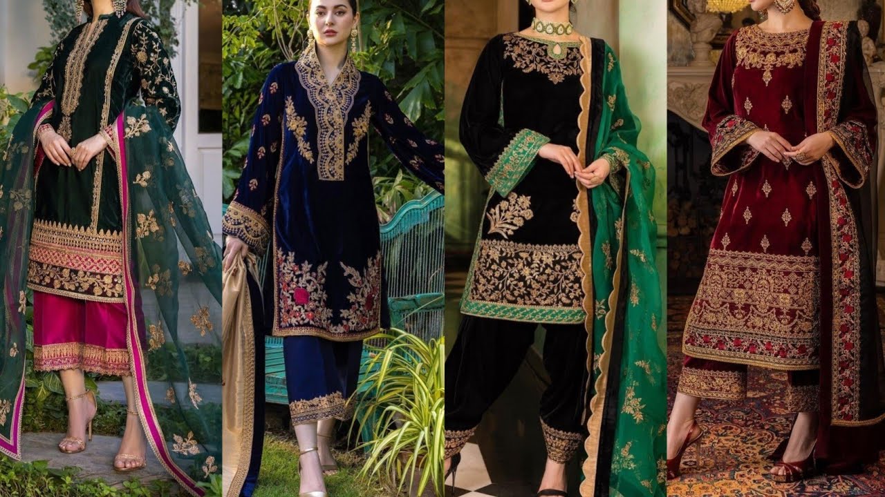Very stylish and fashionable pakistani suits design// Most beautiful ...
