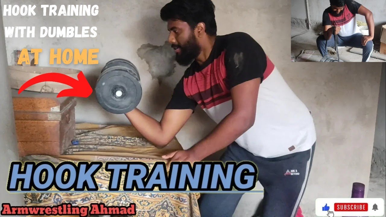 ARMWRESTLING TRAINING for "HOOK" WITH DUMBLES ,MUST WATCH // WORKOUT FOR BEGINNERS - YouTube