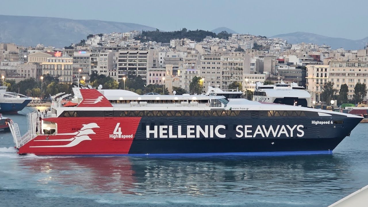 Hellenic Seaways H/S/C Highspeed 4 | VIP Class | Naxos - Paros - Piraeus - YouTube