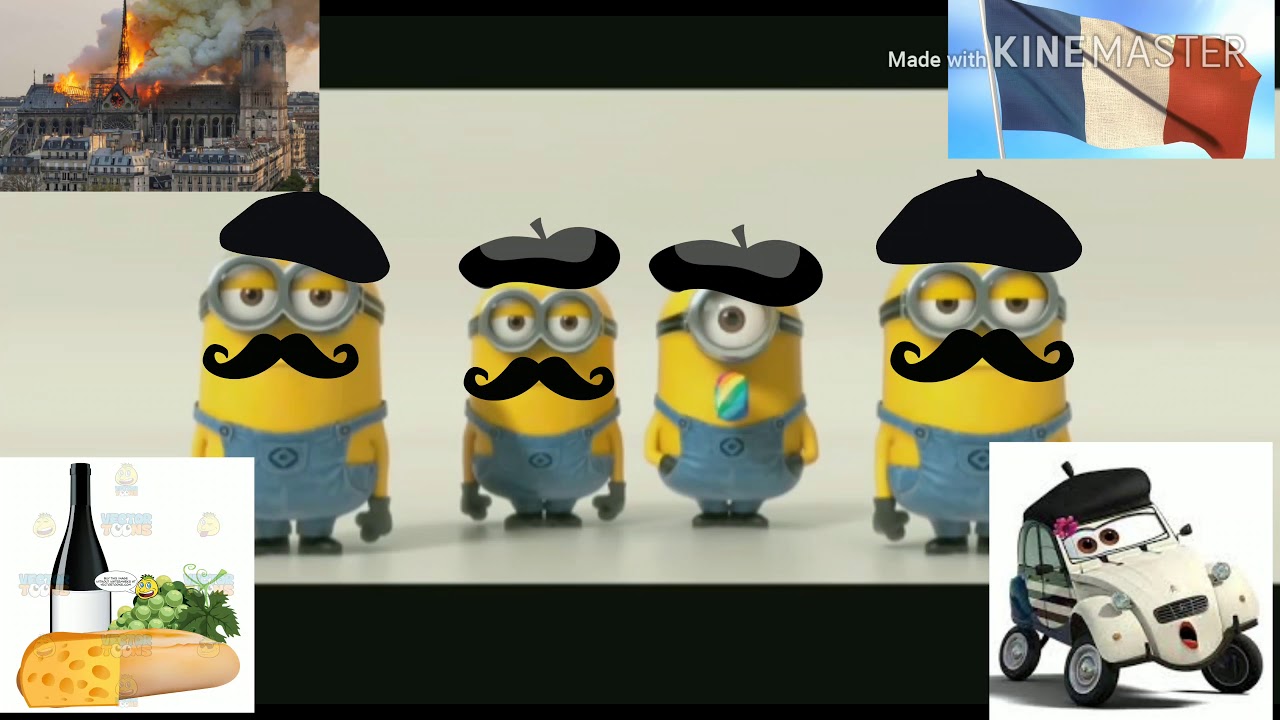 The singing minions french minions sing sous YSIEL de paris french song ...