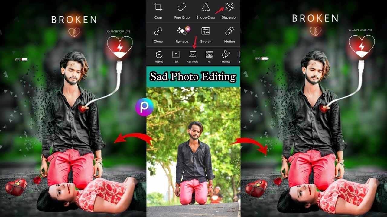 New Concept Girl Sad Photo Editing ️‍🔥 Broken Heart Photo Editing 😌 Sad ...