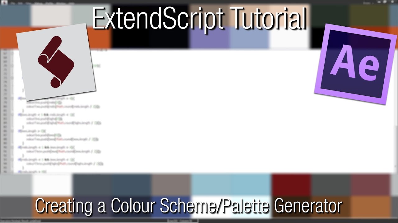 After Effects Scripting Tutorial Colour Scheme Generator Youtube