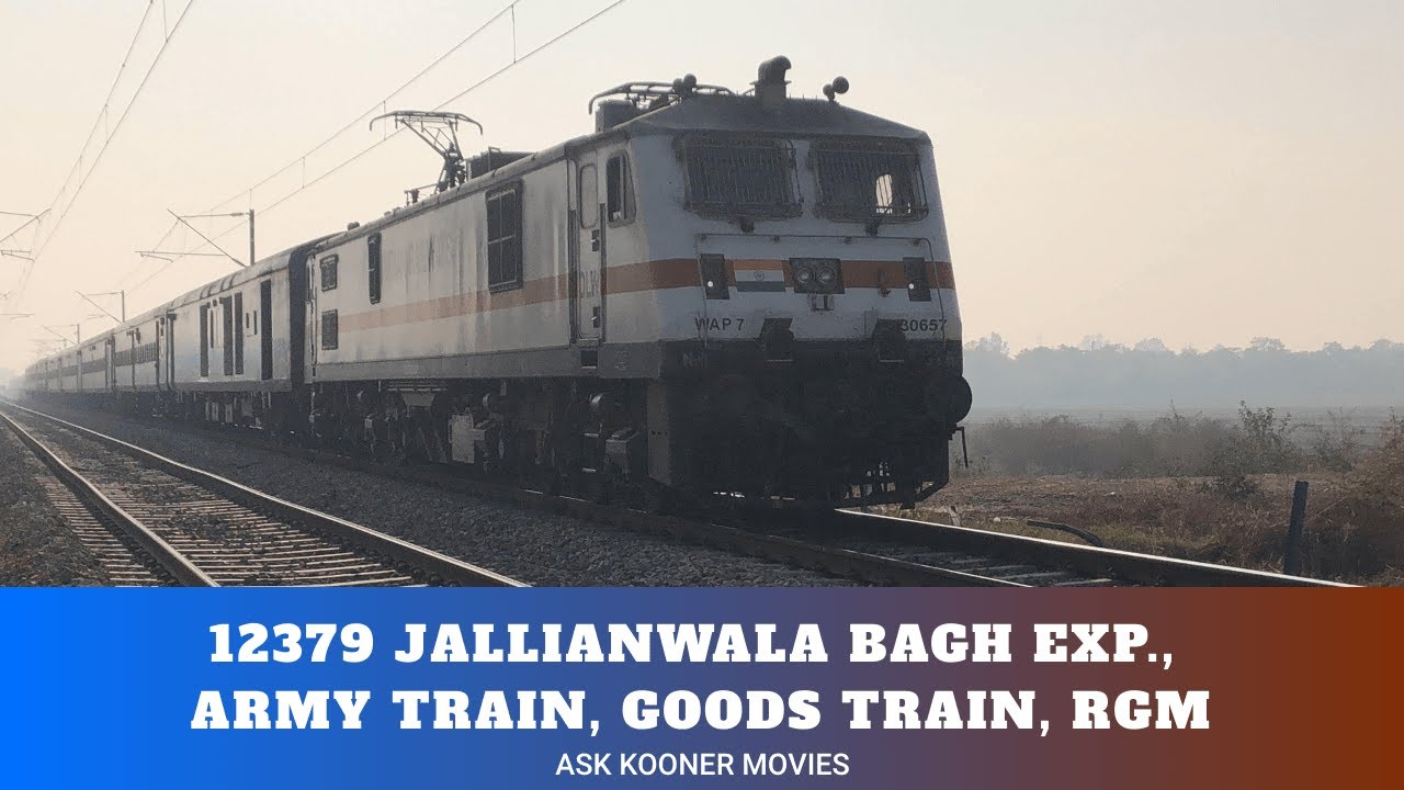 12379 Jallianwala Bagh Exp., Army train, Goods train, RGM - YouTube