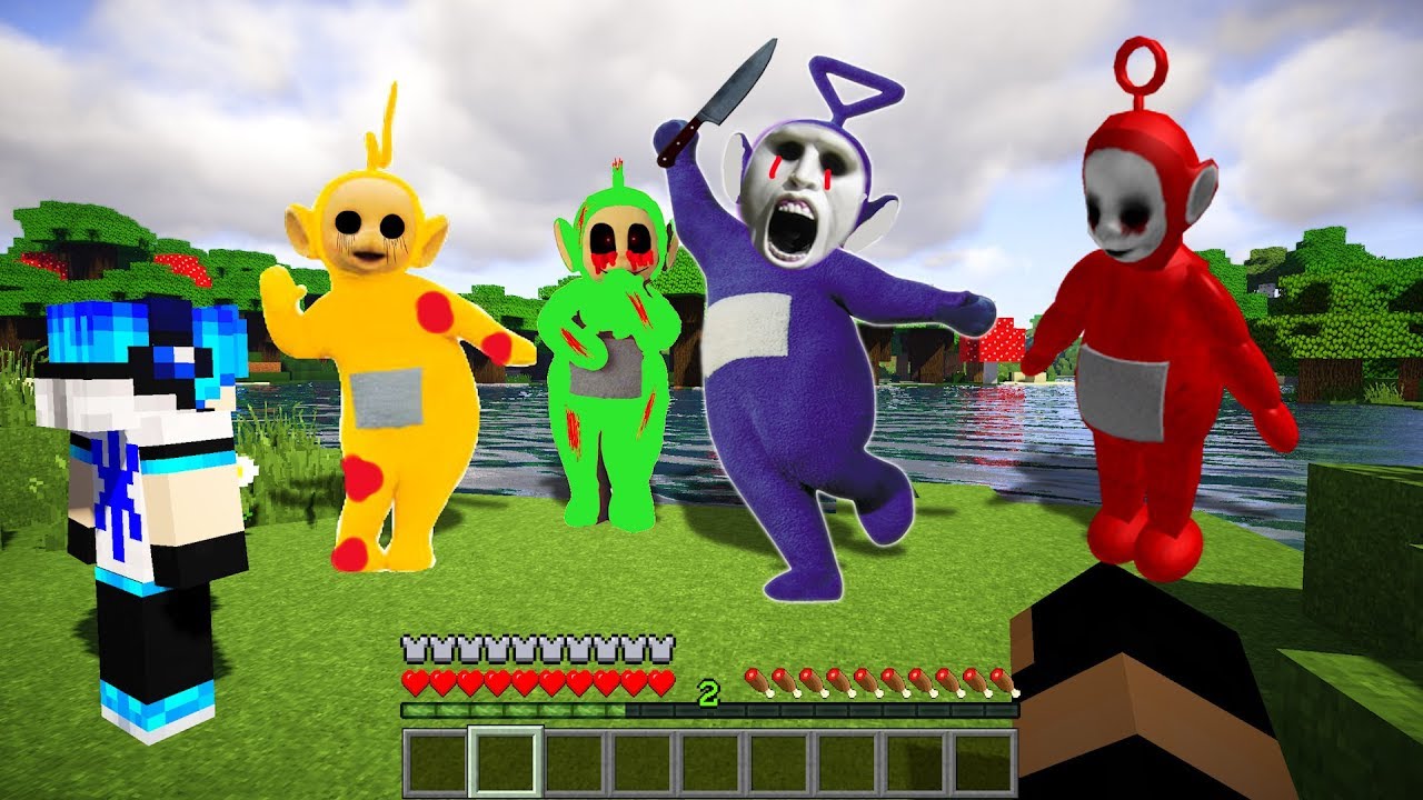 NÃO BRINQUE COM TELETUBBIES FOFINHOS NO MINECRAFT !! DESAFIO DA BASE ...