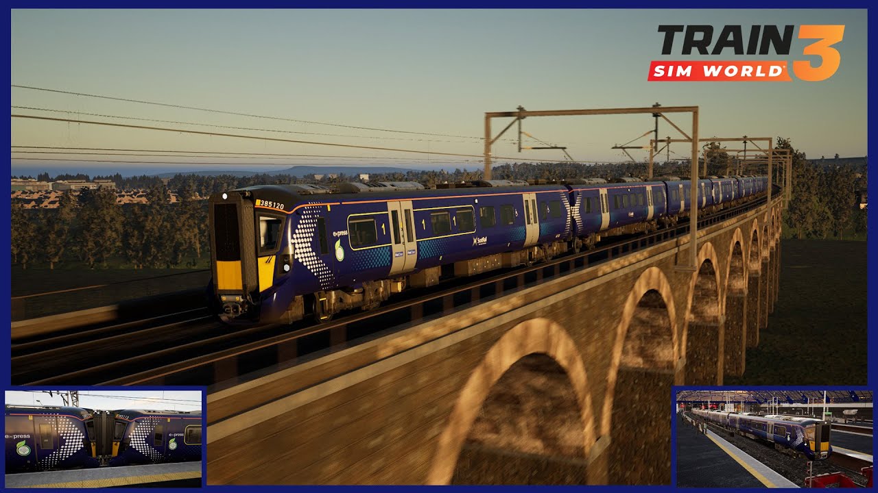 ScotRail Class 385 cab ride (1R79 - Edinburgh to Glasgow) ~ Train Sim ...