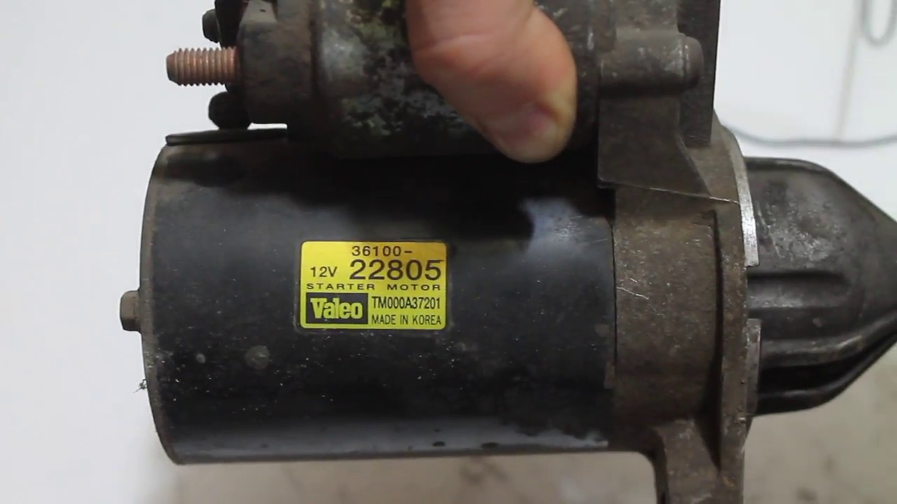 Стартер Hyundai Accent Valeo 36100-22805 12V TM000A37201 Korea - YouTube