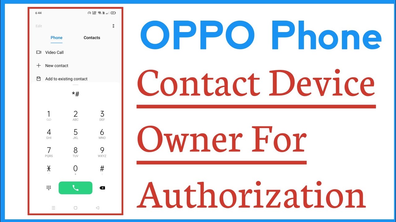 Contact Device Owner For Authorization Problem Solve On OPPO - YouTube