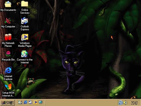 Windows Me Desktop Themes - Jungle - YouTube