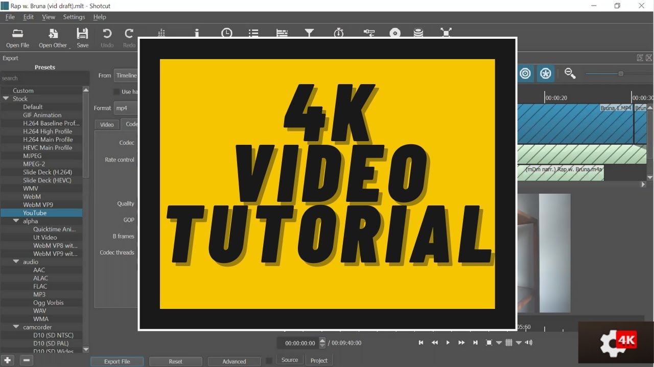 How to Render 4K Video in Shotcut | Video Editing in 2020 - YouTube