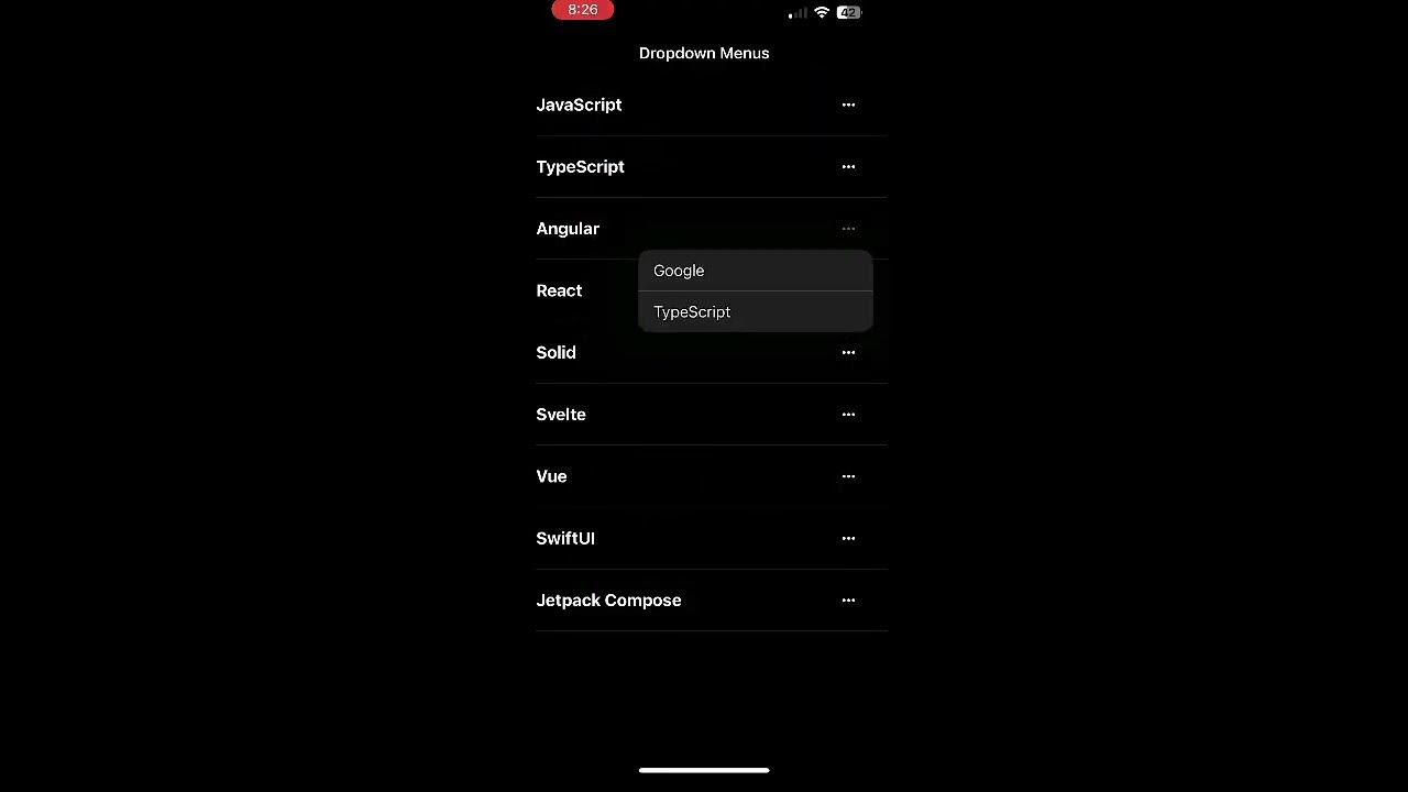 NativeScript Dropdown Menus - YouTube