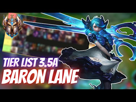 APRENDA A TIER LIST BARON DO NOVO PATCH 3.5a - LoL Wild Rift - YouTube