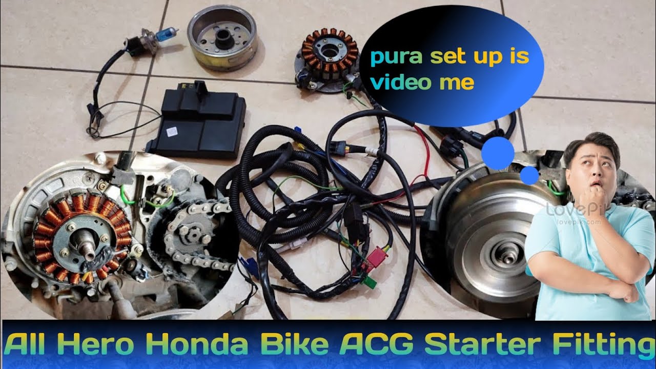 acg starter system acg starter fitting in splendor silent start ...
