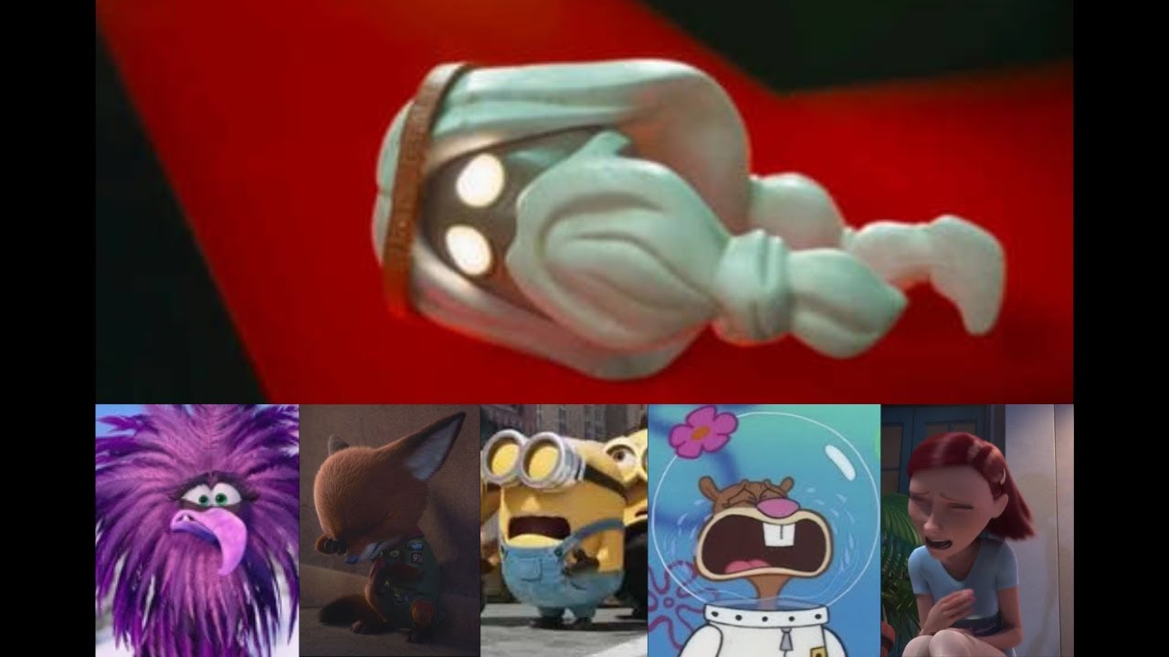 Zeta, Nick Wilde, Bob the Minion, Sandy Cheeks and Linda Gunderson Cry ...
