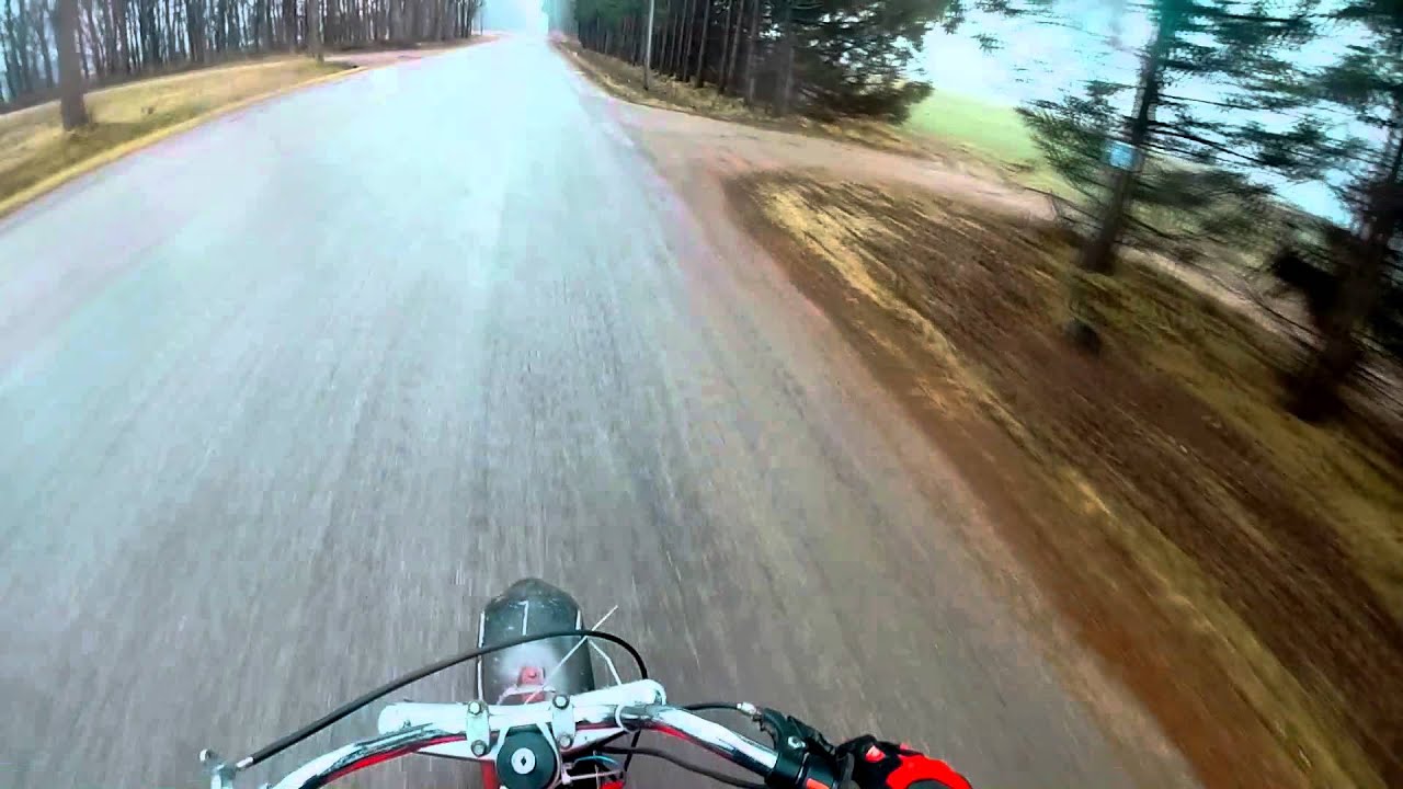 420cc straight pipe mini bike - YouTube