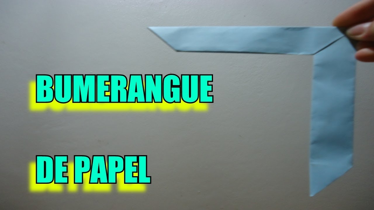 Como Fazer um Bumerangue de Papel! - Origami - YouTube