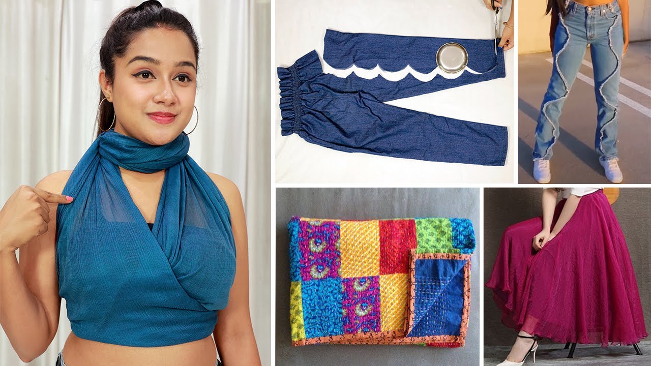 Brilliant Ways To Reuse Your Old Clothes | Make Designer Dresses From ...