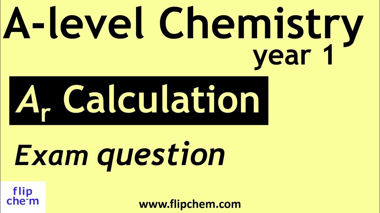 A-level chemistry, Relative atomic mass calculation - exam question ...