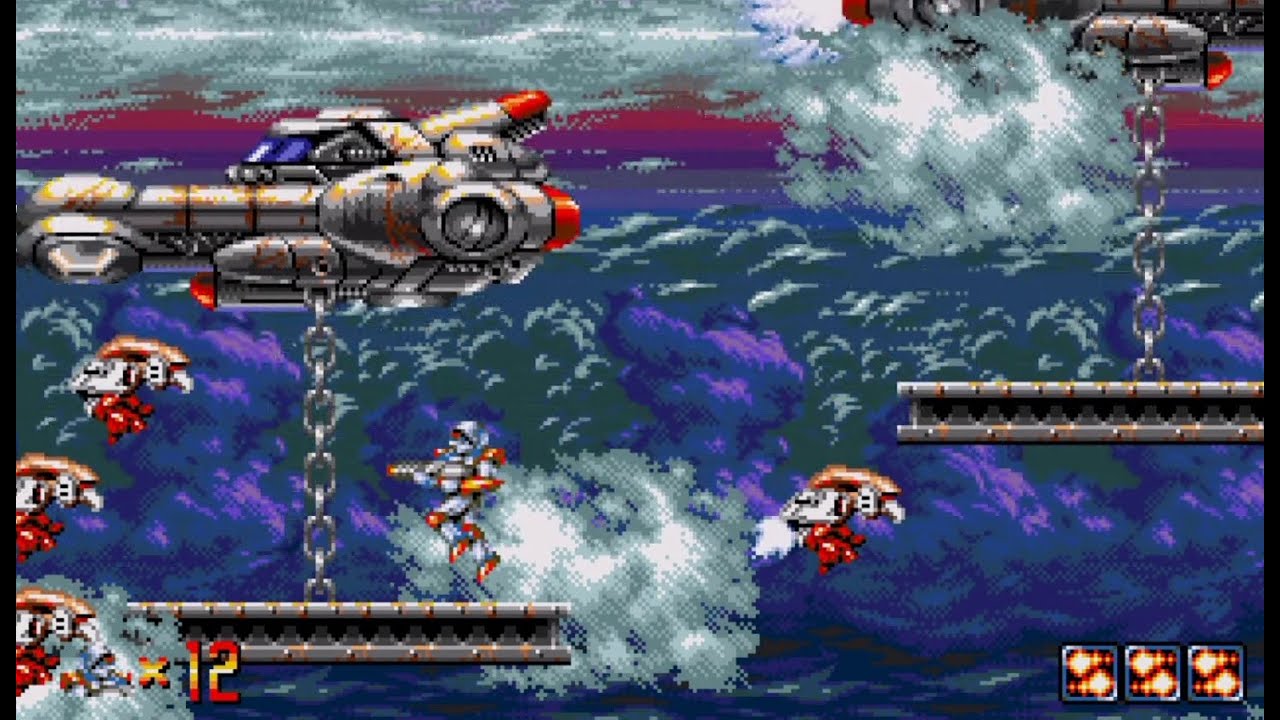 Mega Turrican (hard) --1cc-- no Continue/no rewind 303430pts. (30 lives ...