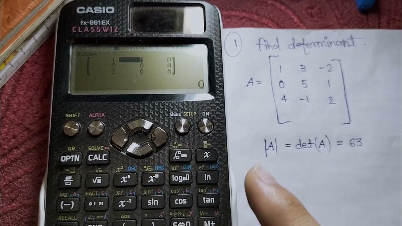 How to find determinant of matrix using calculator ? - YouTube